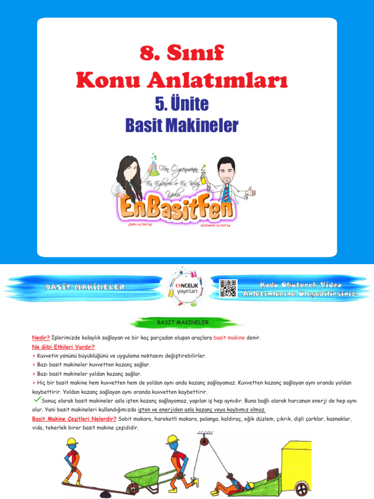 En Basit Fen 5. Unite Basit Makineler | PDF