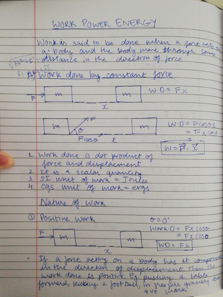 Work Power Energy Annie Ma'Am Notes | PDF
