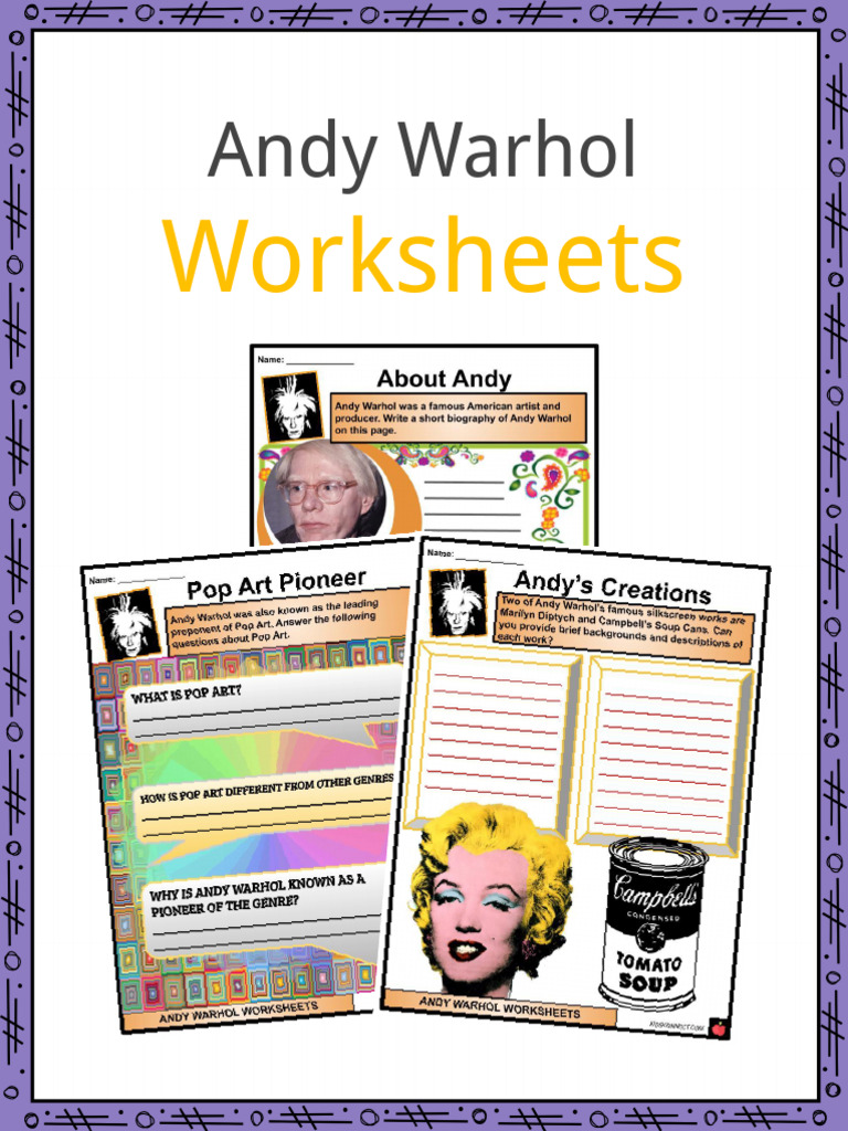 Sample Andy Warhol Worksheets | PDF | Andy Warhol | Paintings
