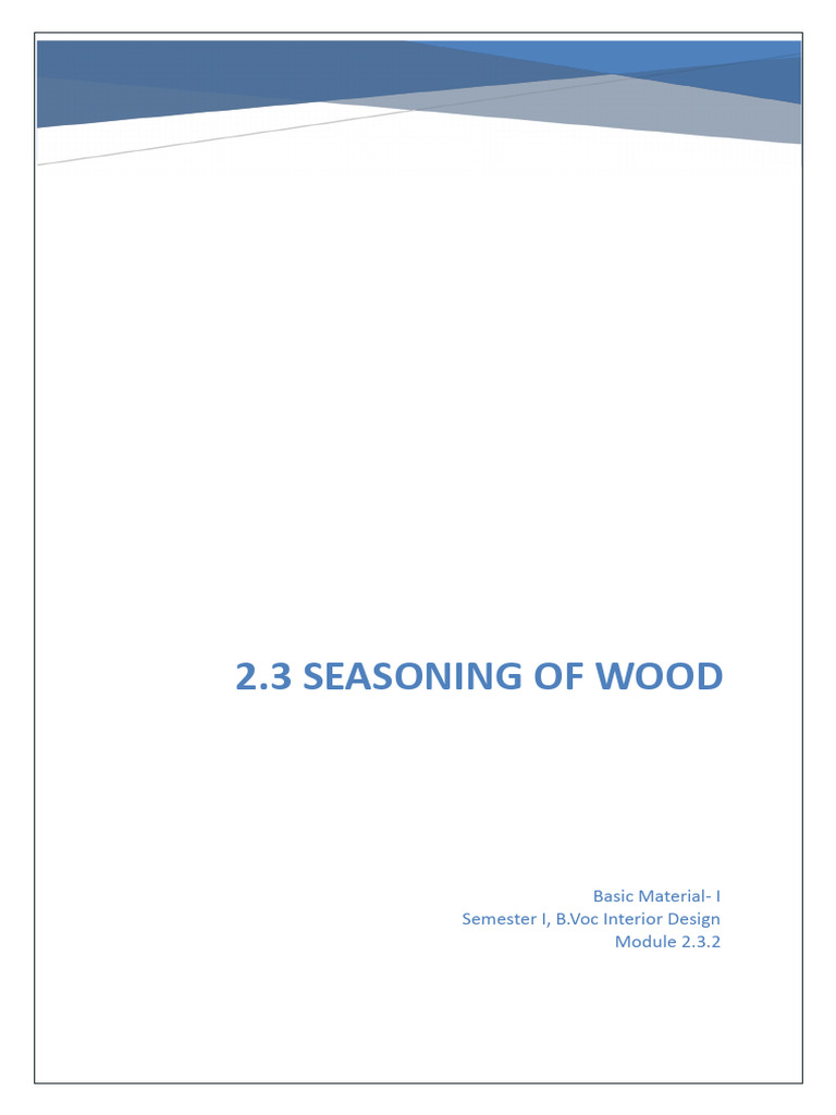 Importance of Wood Seasoning in Design | PDF | Lumber | Building ...