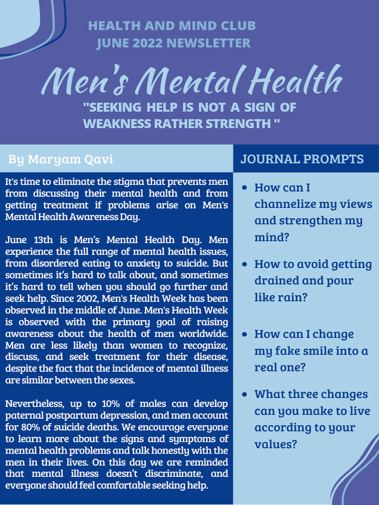 MENS MENTAL HEALTH AWARENESS 6 - Compressed - Compressed | PDF | Mental ...