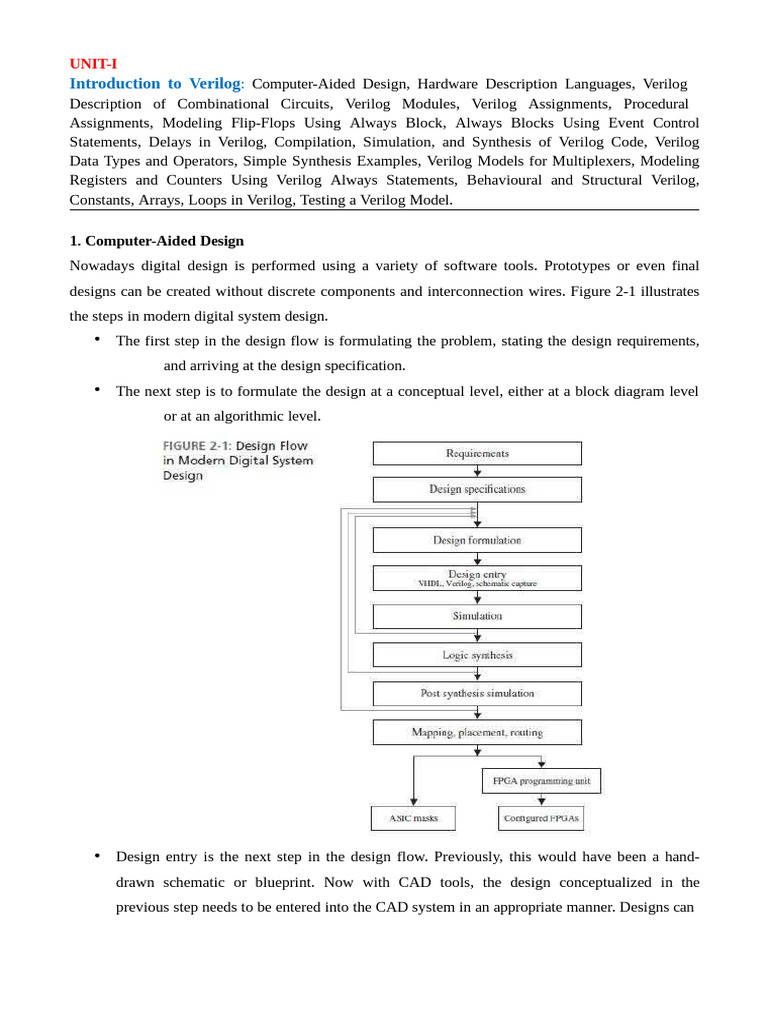 Unit-I-VLSI Design 2023-24 Roth Book According To Syllabus | PDF | Hardware Description Language ...