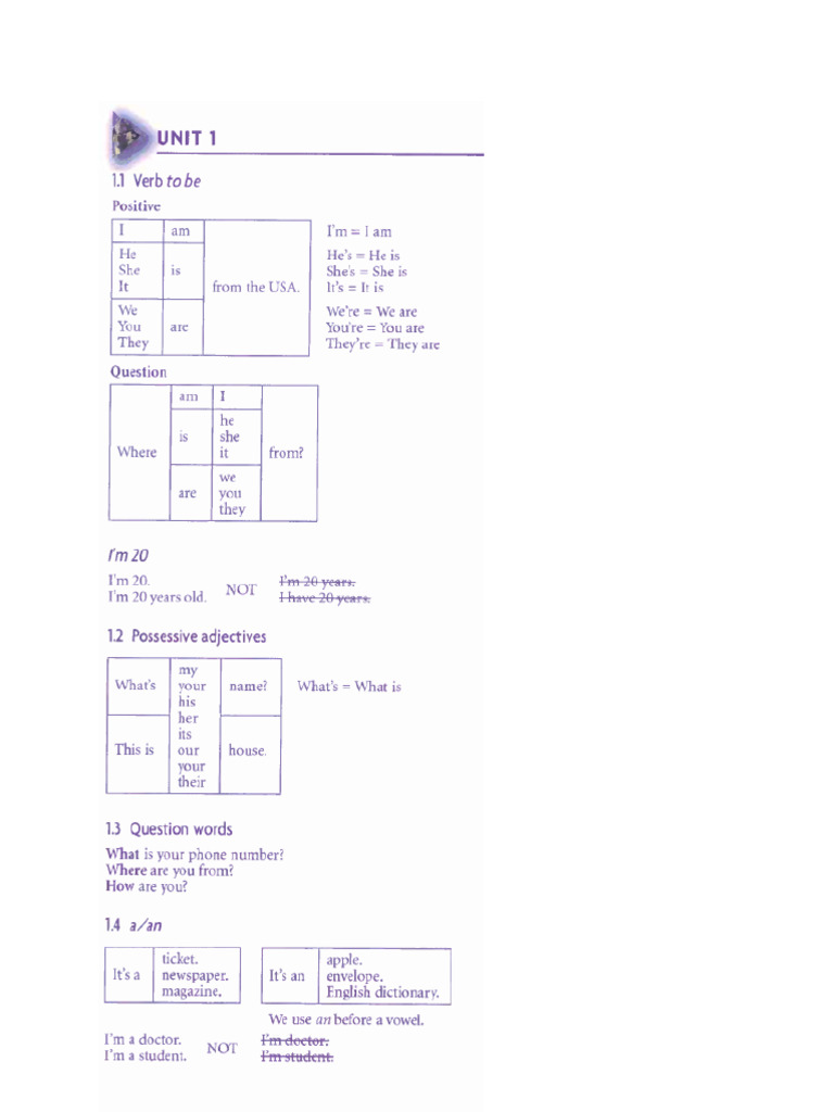Lesson 1 - Grammar and Ex | PDF
