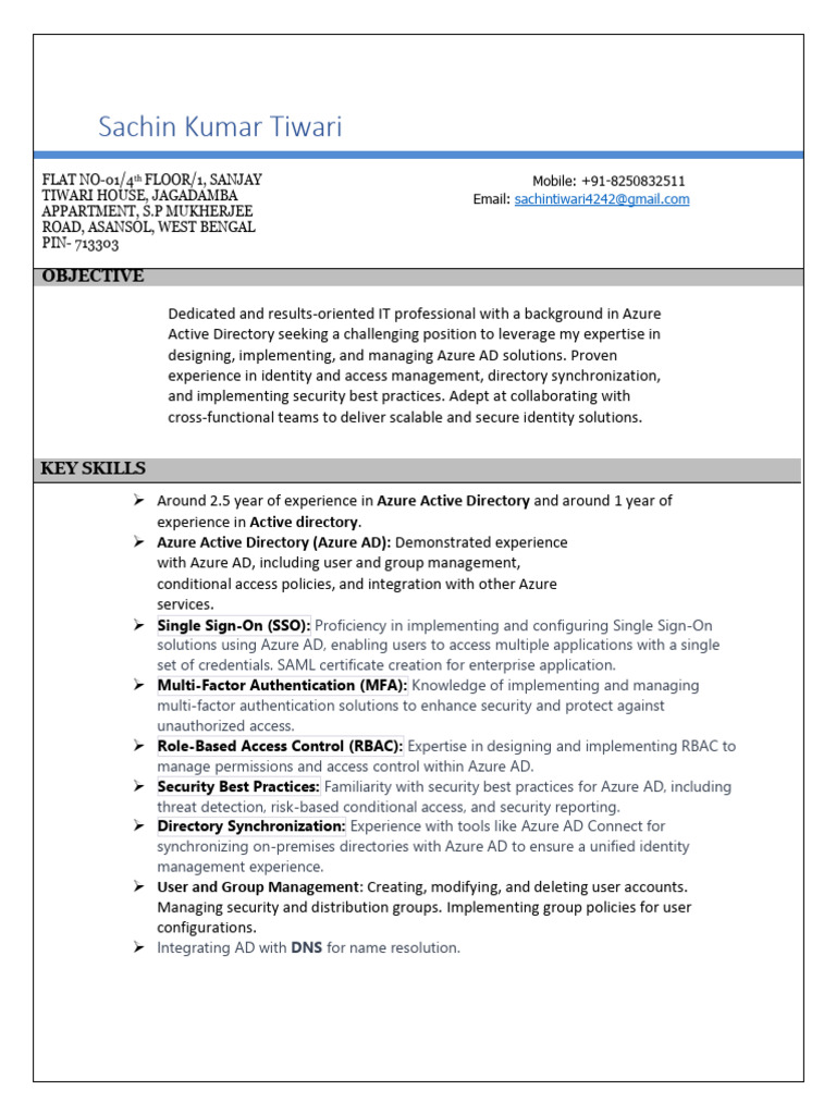 Sachin Kumar Tiwari - 2023 | PDF | Active Directory | Computer Science