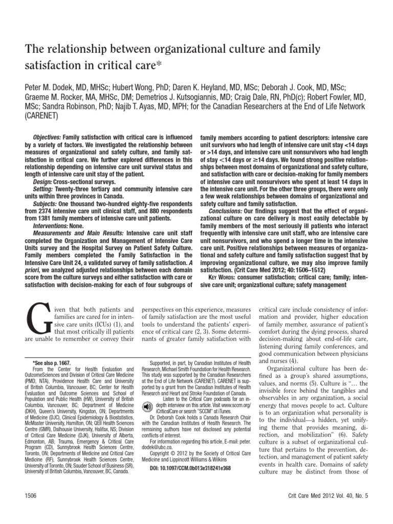 Crit Care Med 2012 p.1506 | PDF | Intensive Care Unit | Intensive Care ...