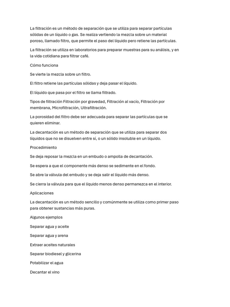 Documento (0001 | PDF | Centrífugo | Filtración
