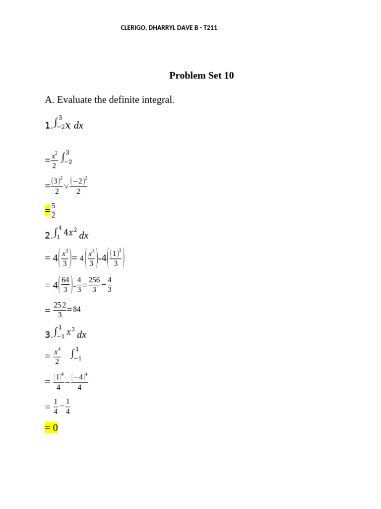 Definite Integral Evaluations Guide Pdf