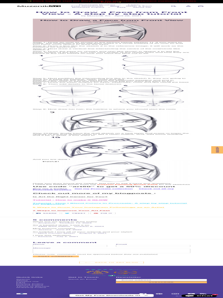 Step-by-Step Face Drawing Tutorial | PDF | Face