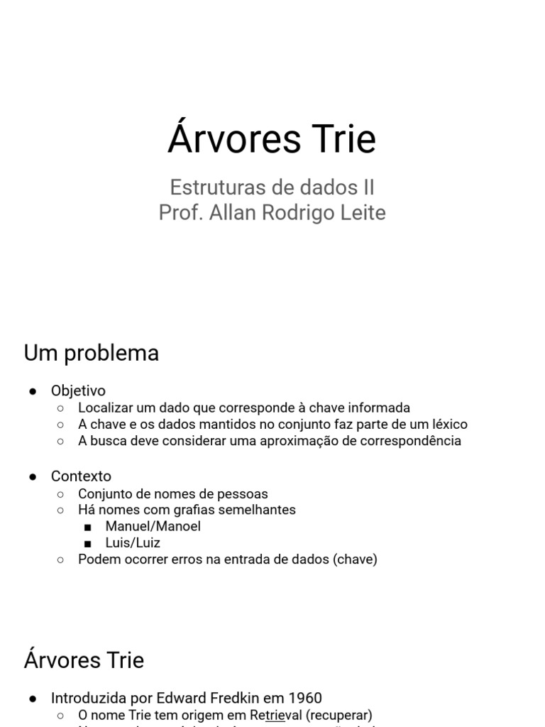 11 - Árvores Trie | PDF