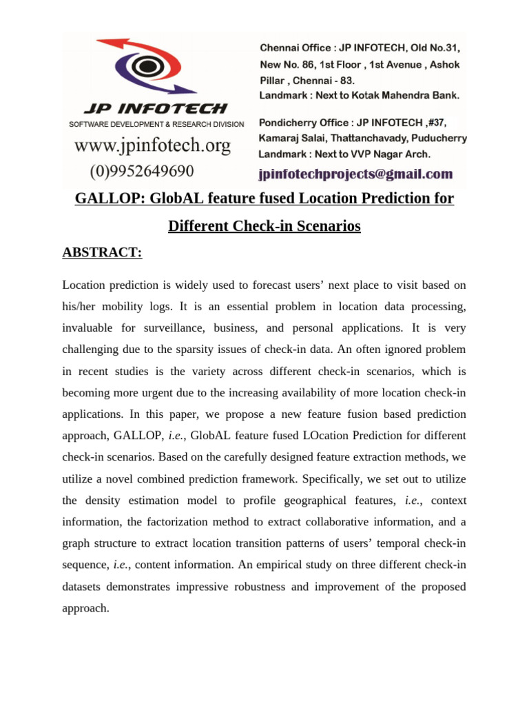 GALLOP GlobAL Feature Fused LOcation | PDF | Information | Prediction