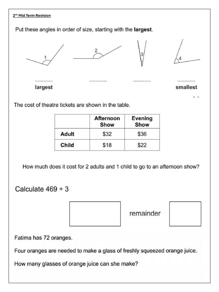 2nd Mid Term Revision Guide | PDF
