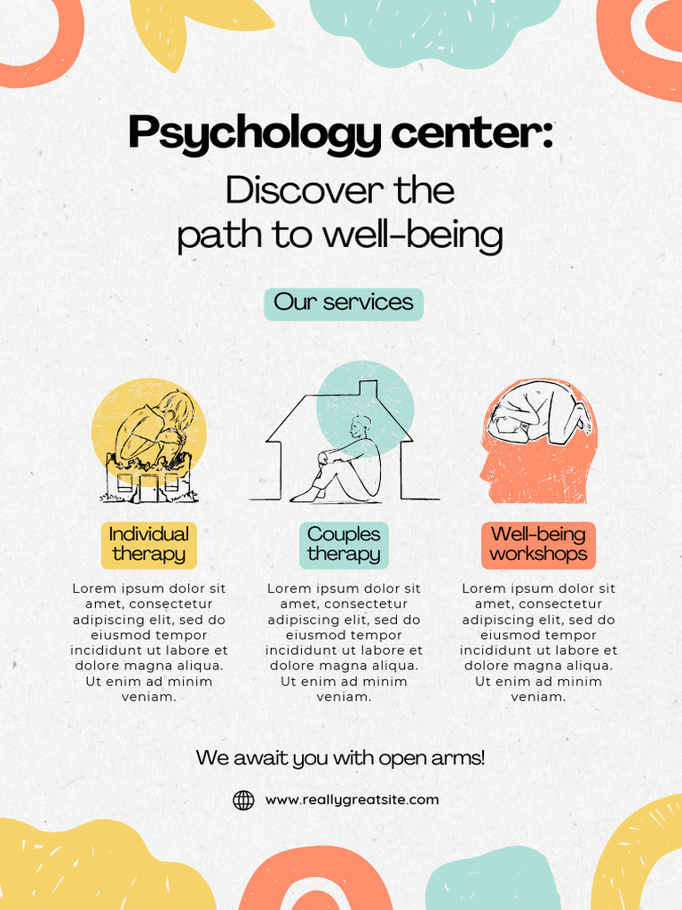 Colorful Organic Psychology Center Flyer PDF | PDF
