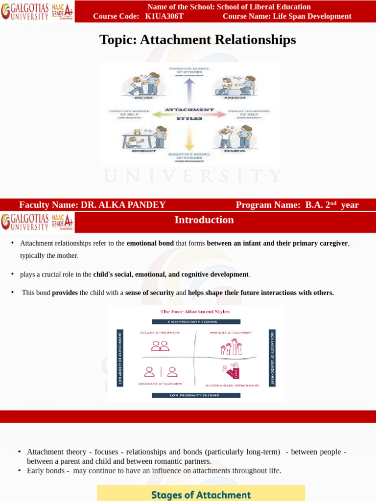 Attachment Relationship | PDF | Attachment Theory | Emotions