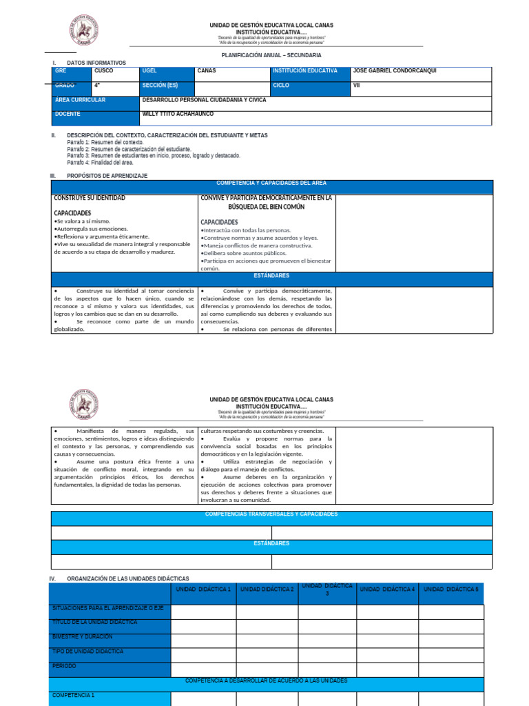 Esquema Pa 2025 Geredu | PDF | Evaluación | Aprendizaje