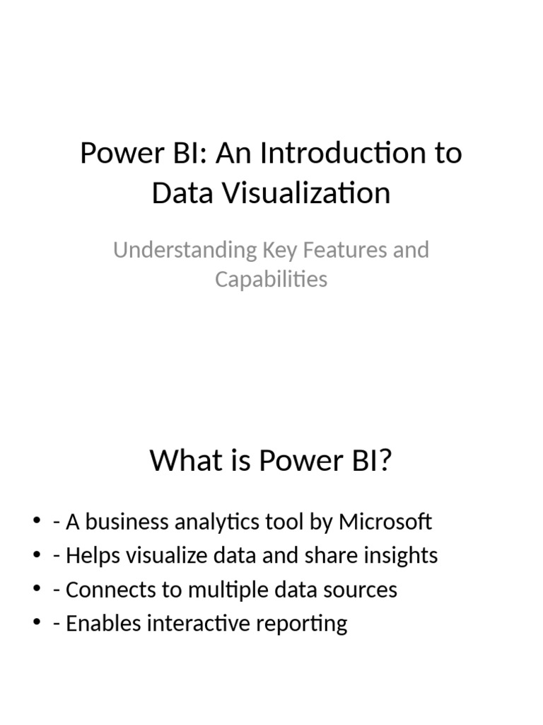 Power BI Introduction | PDF