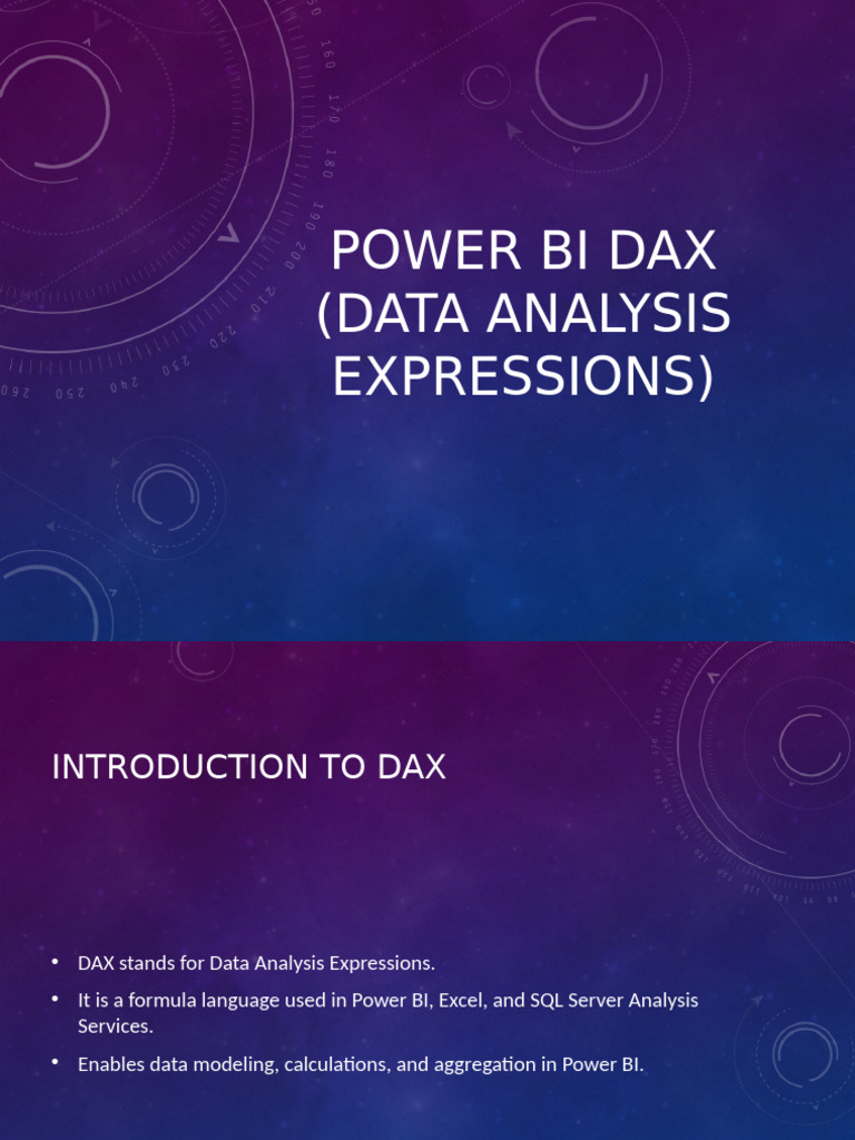 Power BI DAX Presentation | PDF