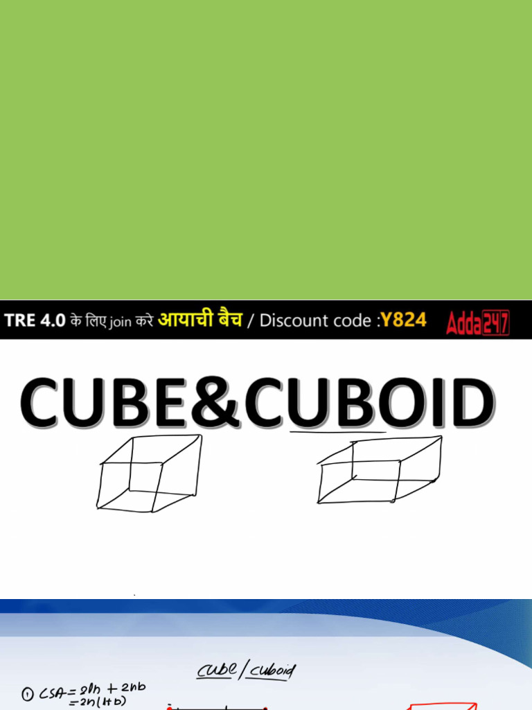 Cube and Cuboid | PDF