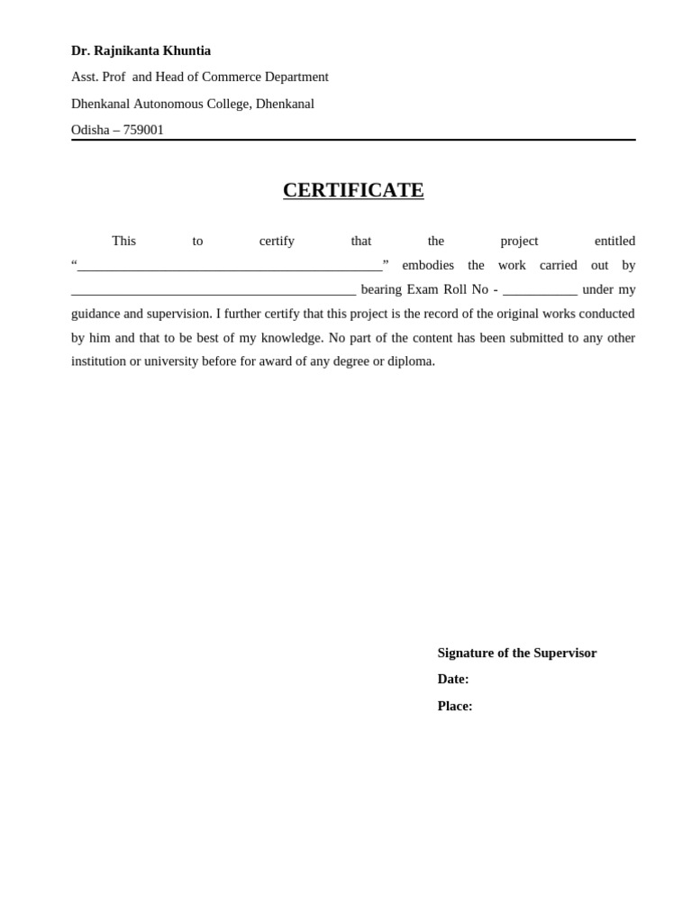 Certificate | PDF