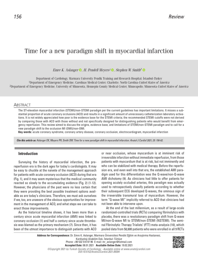 Tiempo para Cambia de Paradigma en Ima | PDF | Myocardial Infarction ...