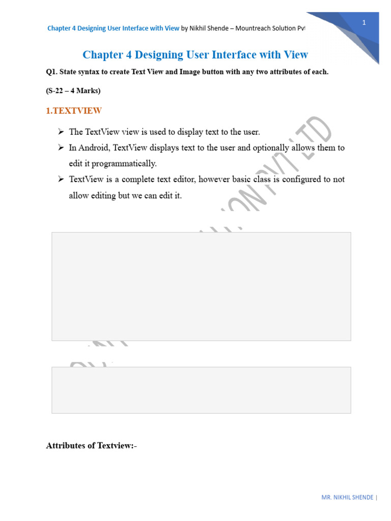 Chapter 4 Designing User Interface With View 1 Pdf Android Operating System Button