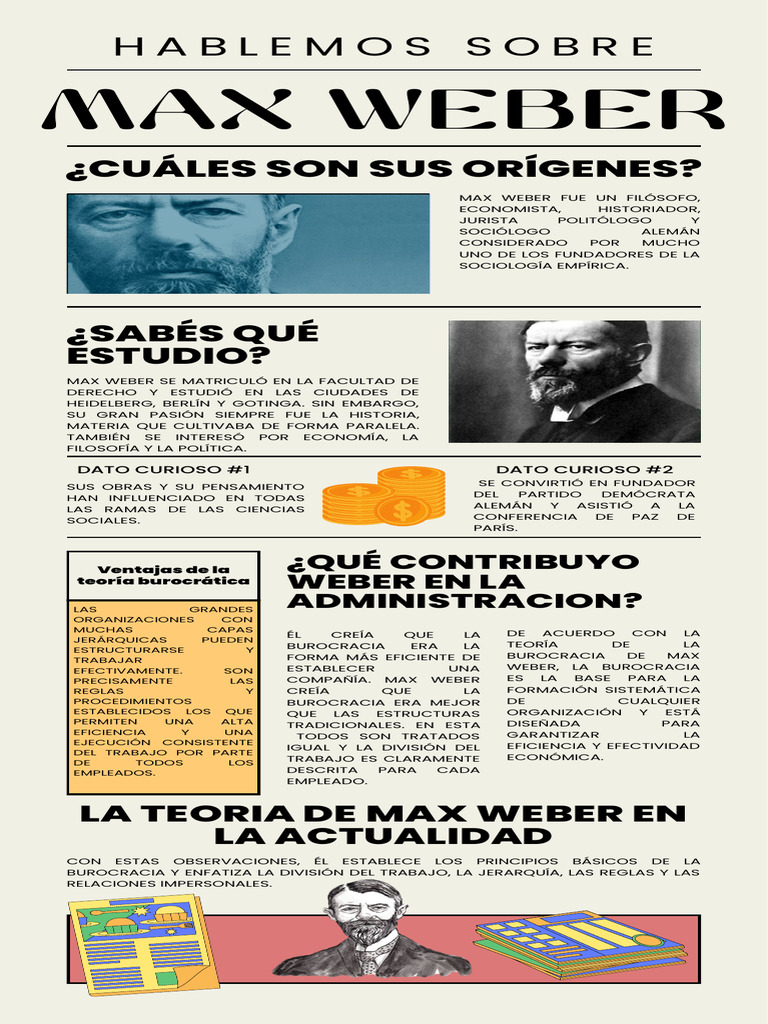 Teoría de la Burocracia de Max Weber | PDF | Max Weber | Burocracia