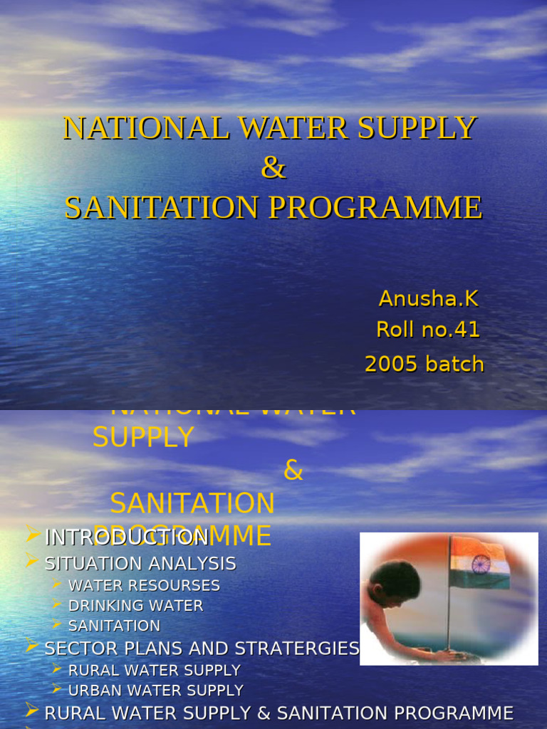 National Water Supply & Sanitation Program | PDF | Sanitation ...