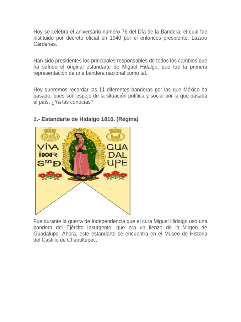 Evolución de las Banderas de México | PDF | México