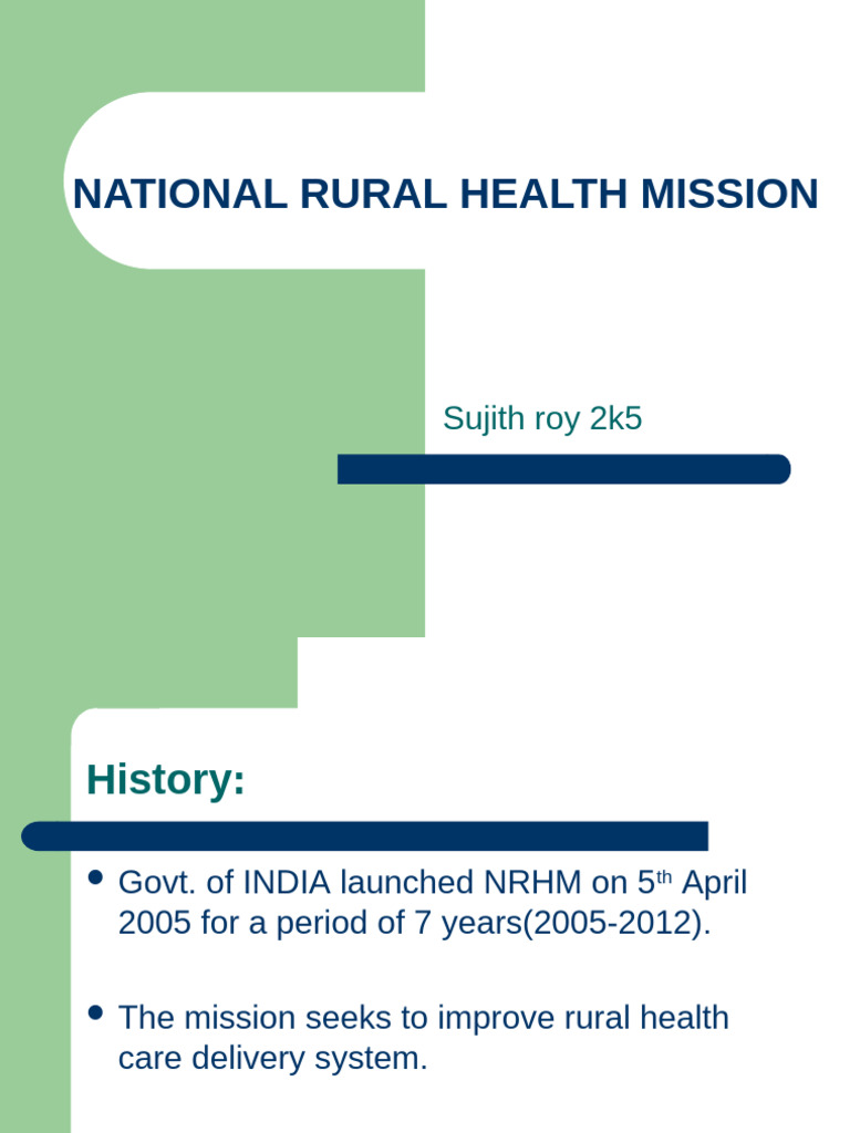 c11 p12 National Rural Health Mission | PDF | Medicine | Medical ...