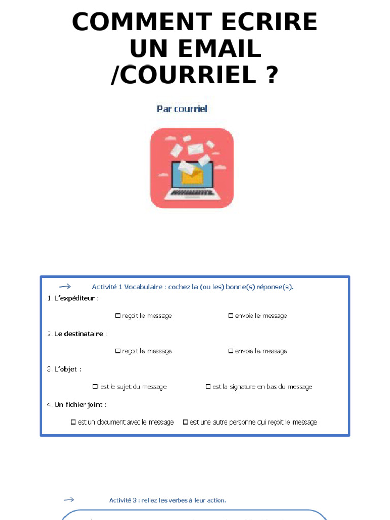Comment Ecrire Un Email | PDF
