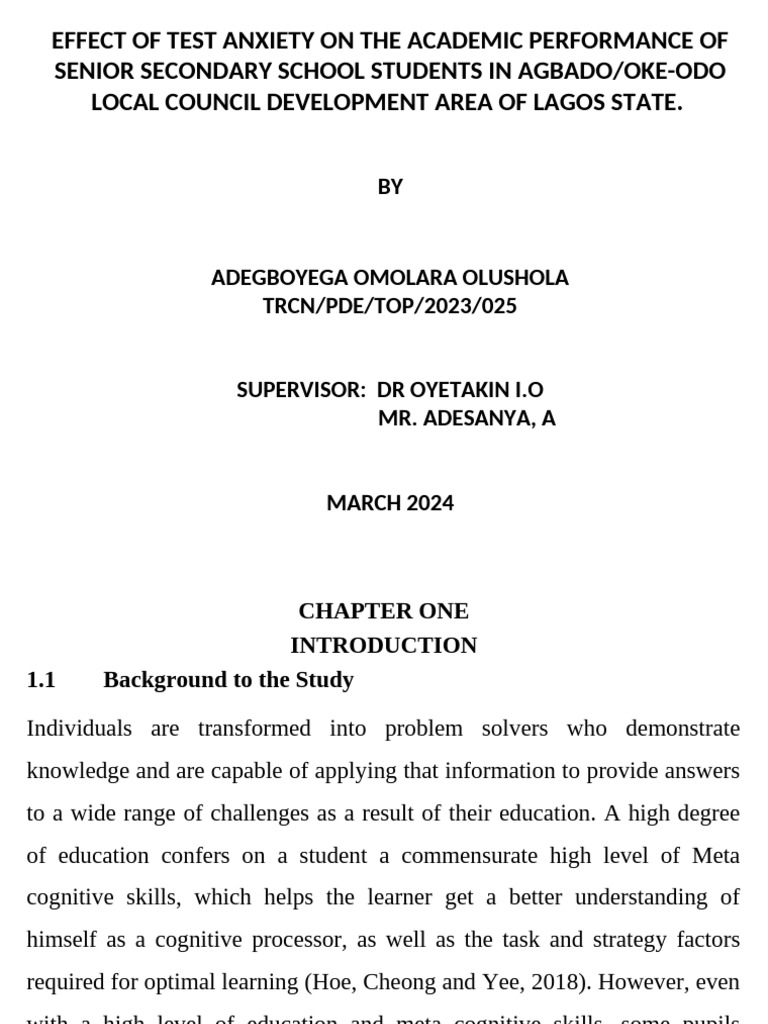Omolara Project Slide | PDF | Psychology | Cognition