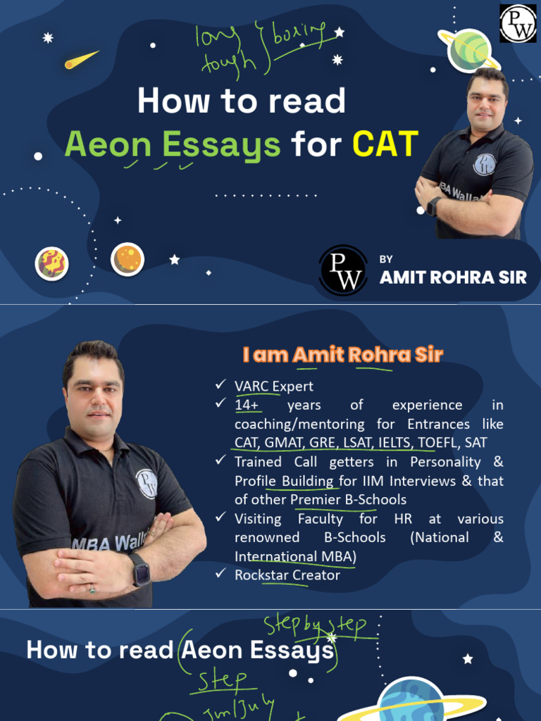 Reading Aeon Essays for CAT Success | PDF