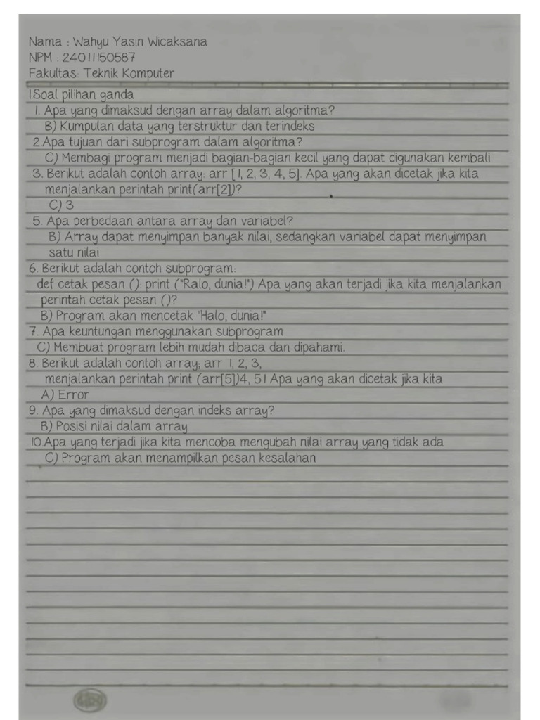 Uas-Logika& Algoritma | PDF