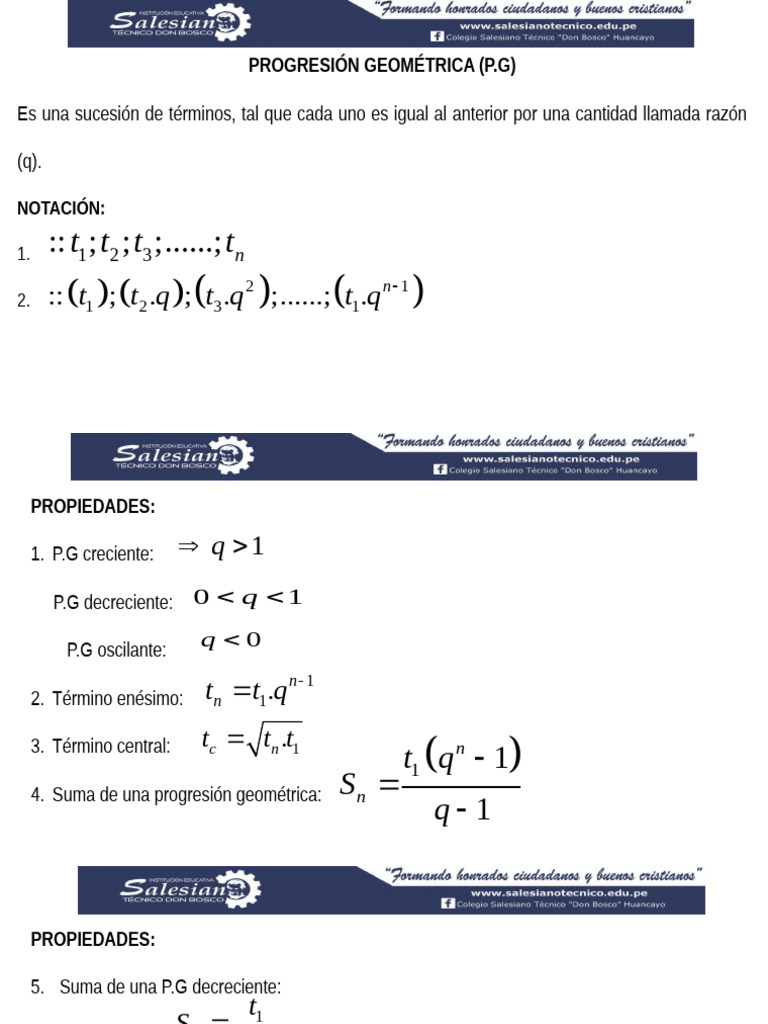 Progresión Geometrica | PDF