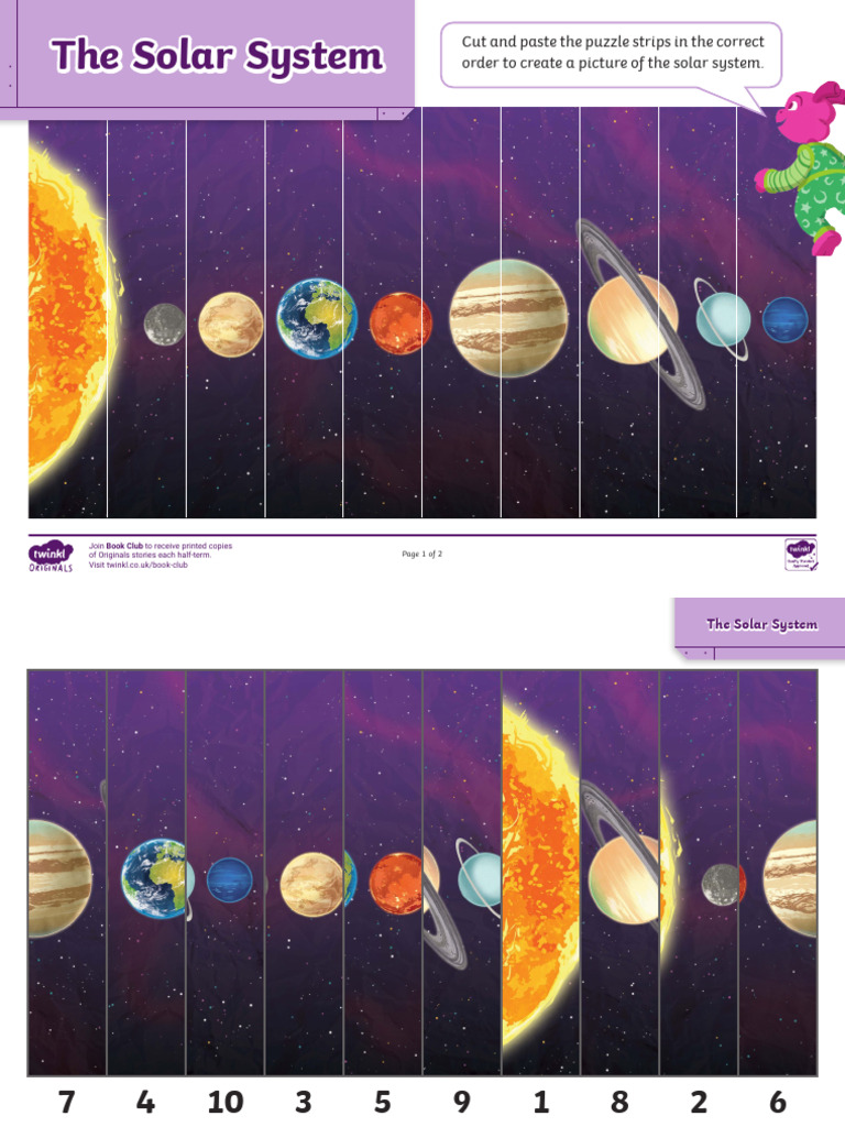 Solar System Puzzle Activity for Kids | PDF