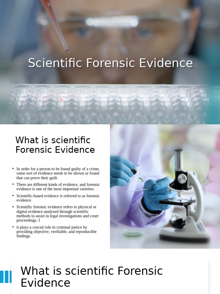Forensic Scientific Evidence | PDF | Forensic Science | Evidence