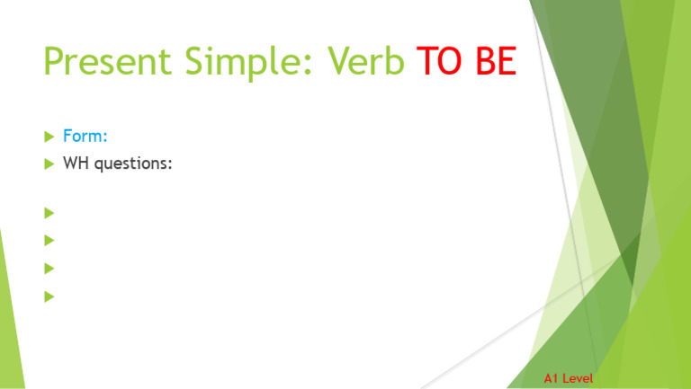 Present Simple To BE Explanation 5 | PDF