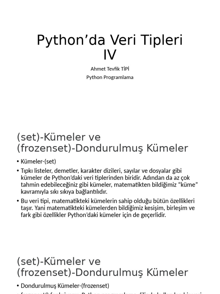 Veri Tipleri IV | PDF