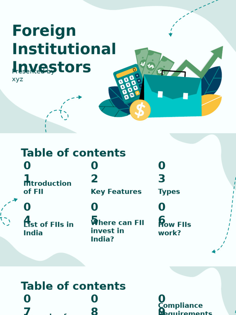 Foreign Institutional Investors | PDF | Institutional Investors | Investing