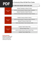 TMC Student Term Dates 2024 25 | PDF