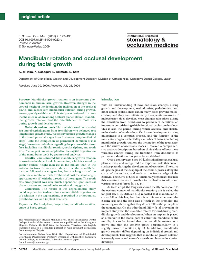 2° Mandibular - Rotation - and - Occlus | PDF | Dentistry Branches ...