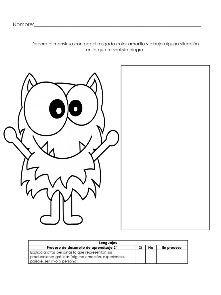 Evidencias El Monstruo de Colores | PDF | Color | Las emociones