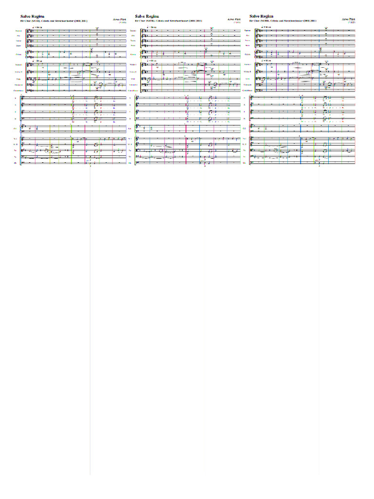Arvo Part Salve Regina Full Score Compress | PDF