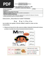 Letra M Cuadernillo | PDF