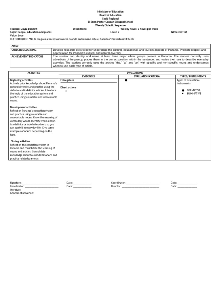 (2 SEMANA) DIDACTIC SEQUENCE 7 | PDF | Noun | Learning