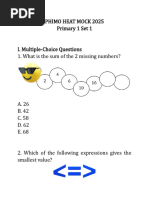 Phimo Mock 2020 Primary 1 | PDF