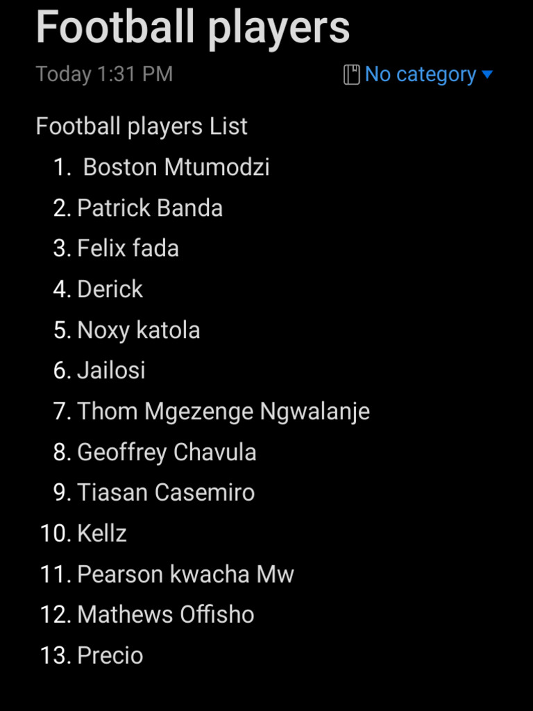 Key Players: Banda, Jailosi, Katola | PDF