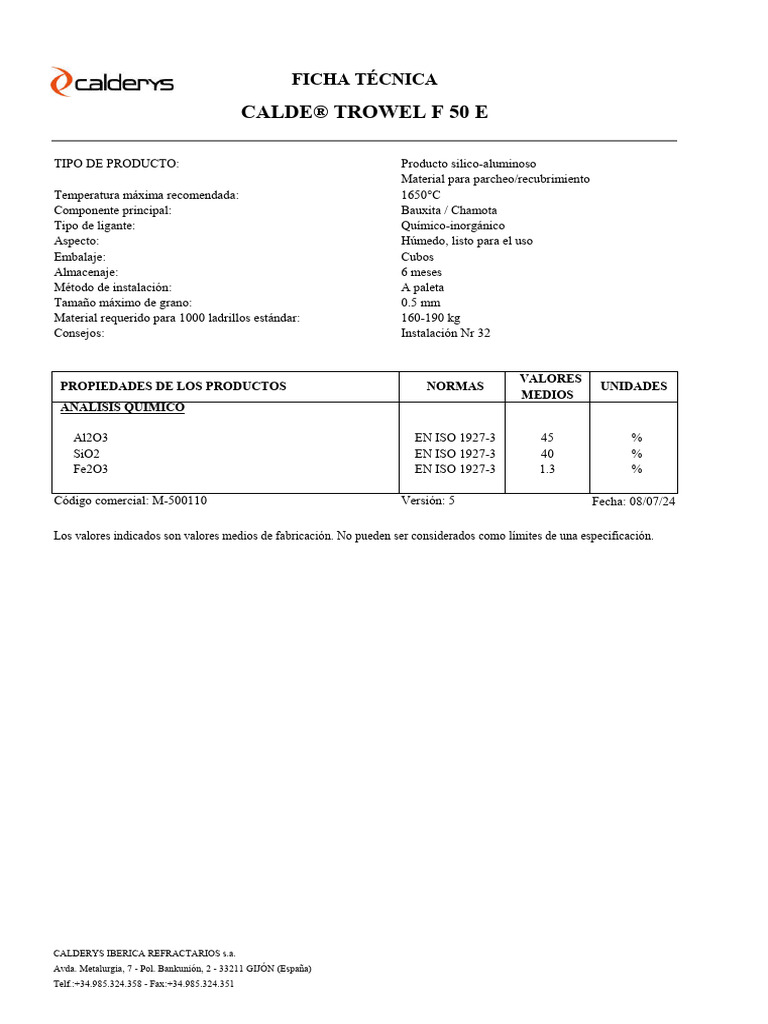 Calde® Trowel F 50 e | PDF