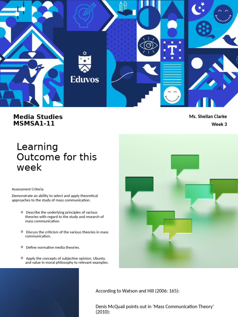 Media studies week 3 | PDF | Communication | Mass