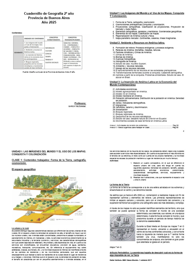 Cuadernillo 2do Geo | PDF | Mapa | Américas