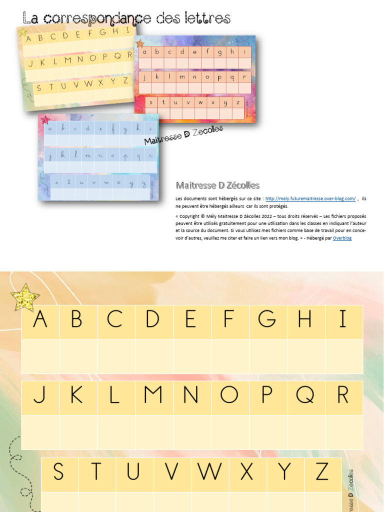 Ob - 36834d - MDZ Atelier Correspondance Lettres A | PDF